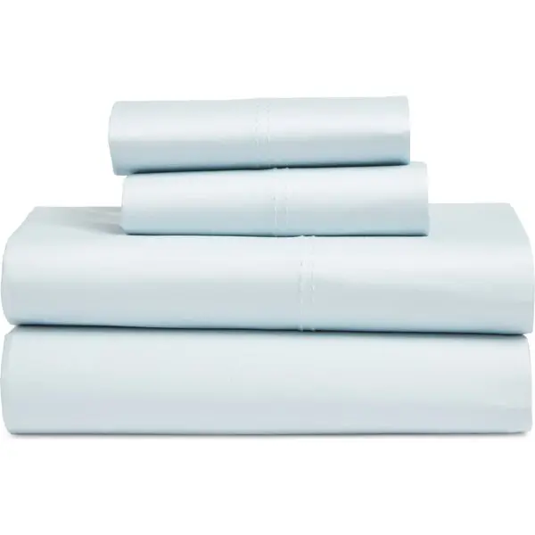 Nordstrom 400 Thread Count Organic Cotton Sateen Sheet Set - Blue Drift