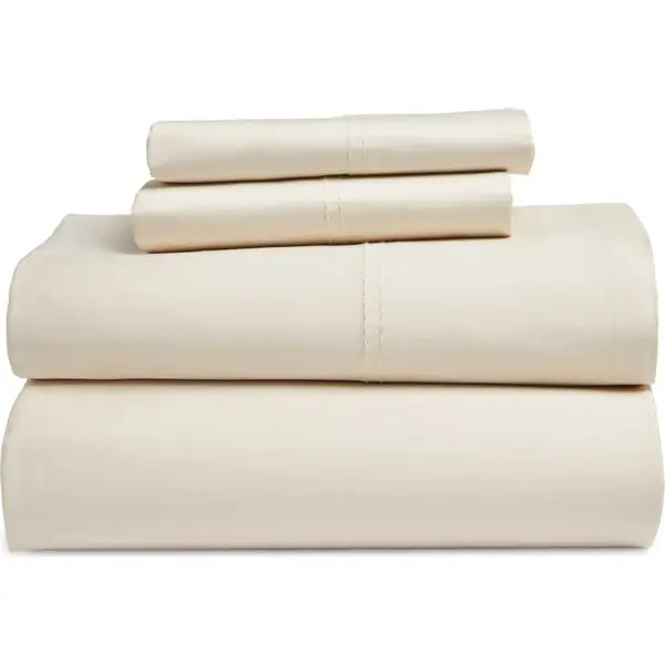 Nordstrom 400 Thread Count Organic Cotton Sateen Sheet Set - Ivory Whitecap