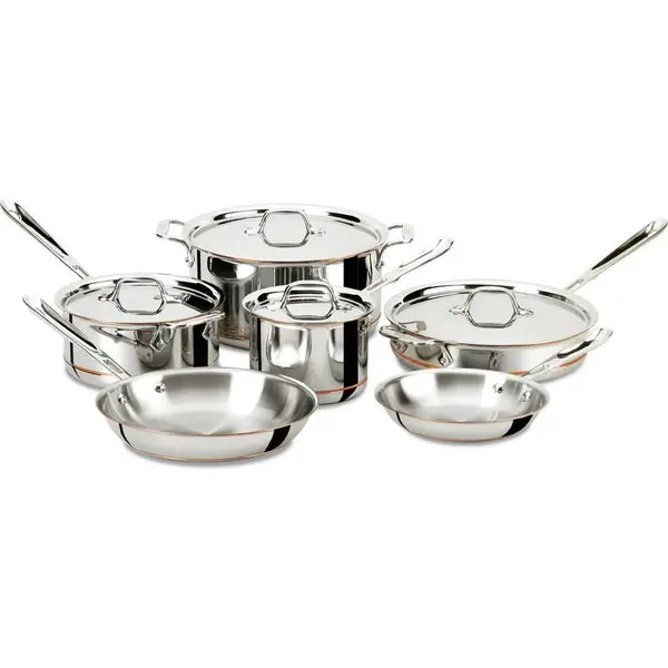 ALL-CLAD Copper Core 10-piece Cookware Set - Stainless Steel