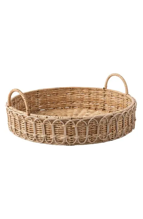 JULISKA Provence Round Rattan Serving Tray