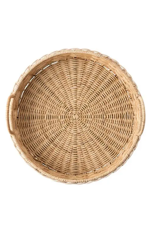 JULISKA Provence Round Rattan Serving Tray