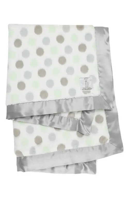 LITTLE GIRAFFE Luxe Dot Blanket - Celadon