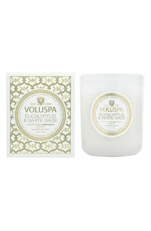 Voluspa White Sage Boxed Classic Candle - Eucalyptus