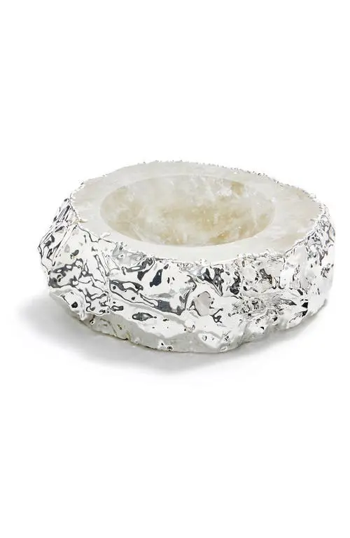 ANNA NEW YORK Cascita Quartz Bowl - Crystal Silver