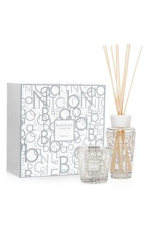 BAOBAB COLLECTION My First Baobab Platinum Candle & Diffuser Set - Silver