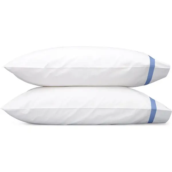 MATOUK Lowell 600 Thread Count Set Of 2 Pillowcases - Azure