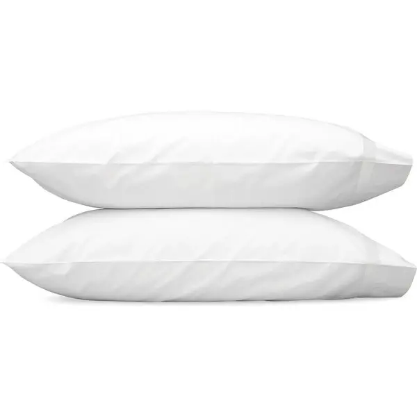 MATOUK Lowell 600 Thread Count Set Of 2 Pillowcases - White/bone