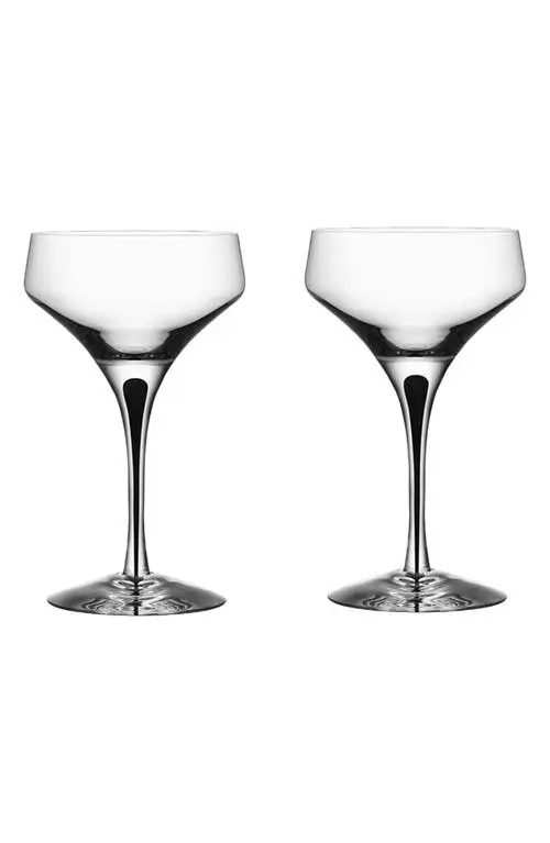ORREFORS Set Of 2 Metropol Coupe Glasses - Clear