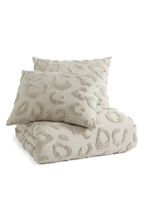 PERI HOME Chenille Leopard Comforter & Sham Set - Linen
