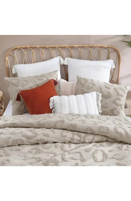 PERI HOME Chenille Leopard Comforter & Sham Set - Linen