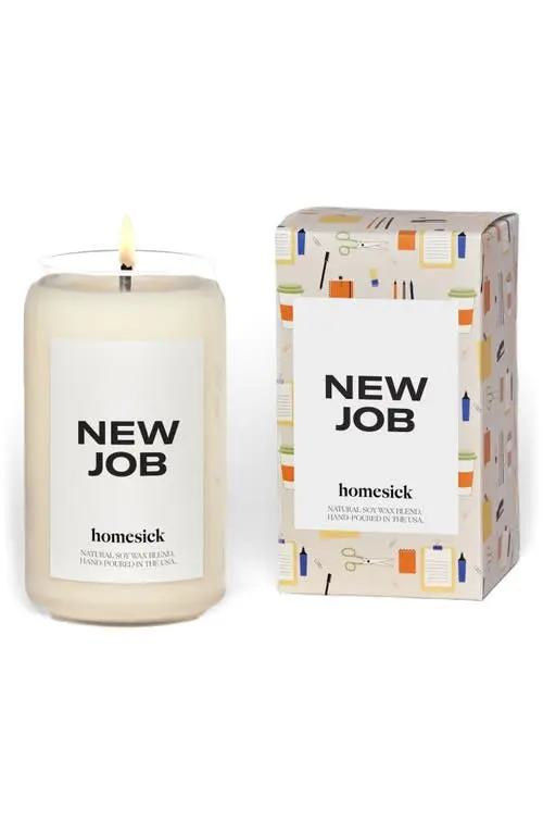 HOMESICK New Job Candle - White