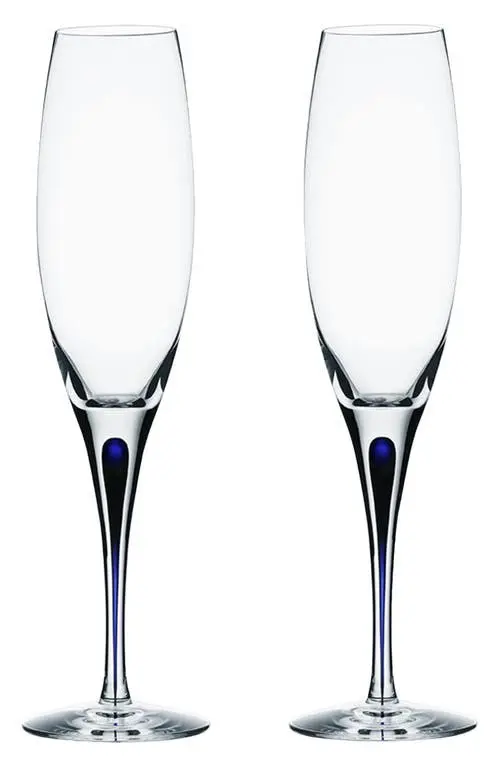 ORREFORS Intermezzo Set Of 2 Champagne Flutes - Clear