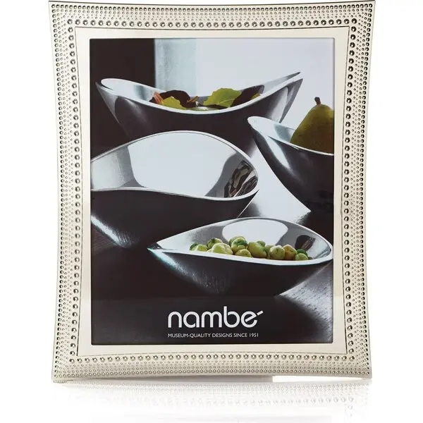 NAMBE Beaded Picture Frame - Silver