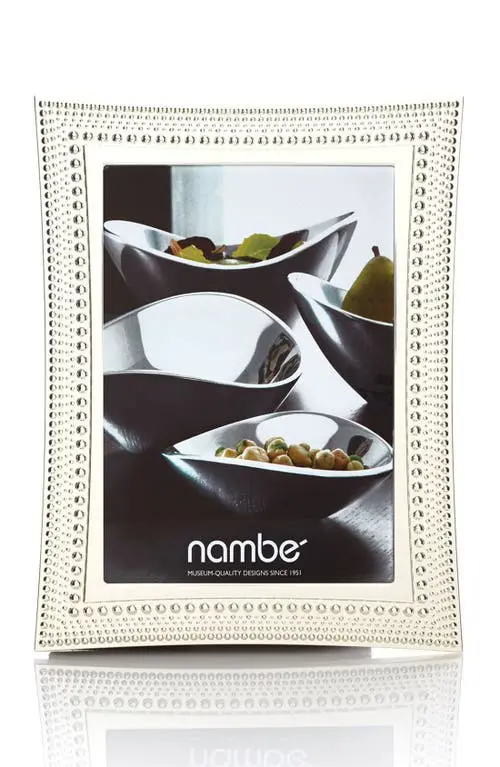 NAMBE Beaded Picture Frame - Silver