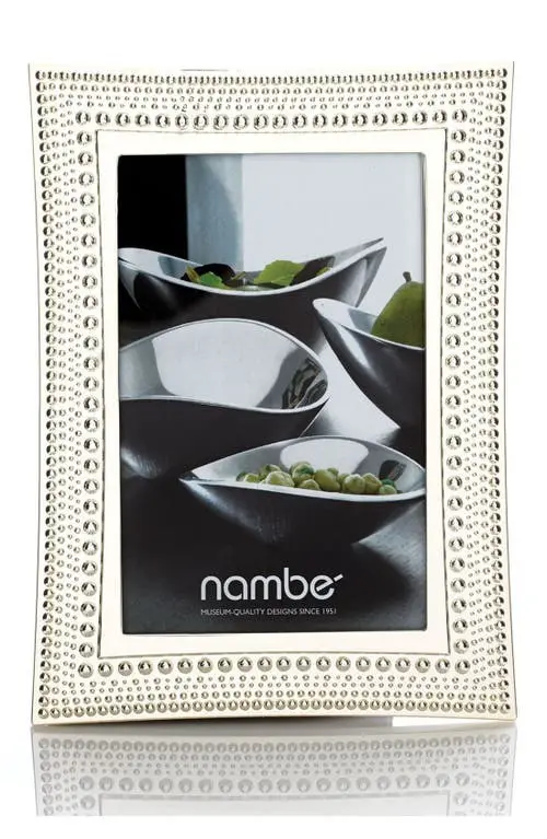 NAMBE Beaded Picture Frame - Silver