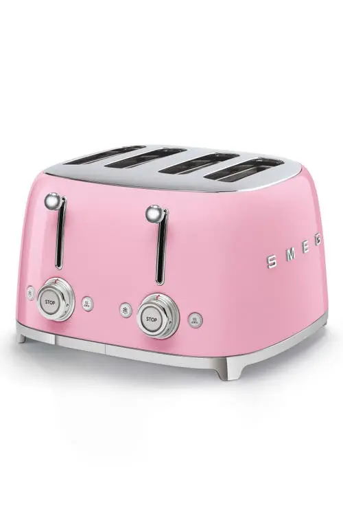 SMEG 50s Retro Style 4-slice Toaster - Pink