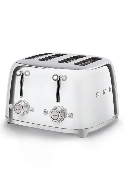 SMEG 50s Retro Style 4-slice Toaster - Polished Stainless Steel