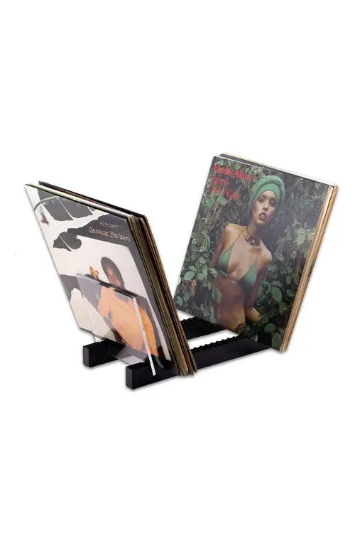 BEY-BERK Axel Vinyl Record Holder - Black