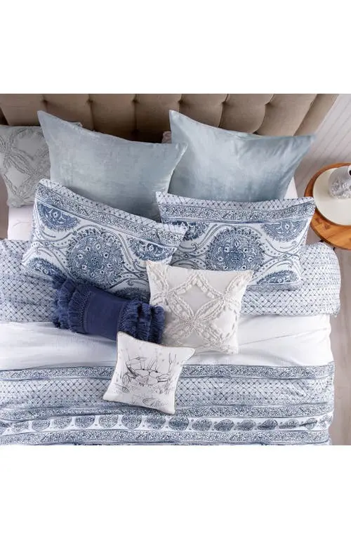 PERI HOME Fringe Pillow - Navy