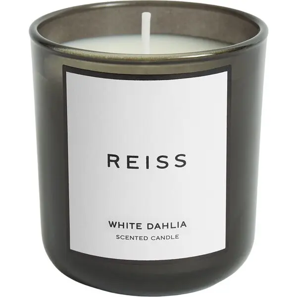 REISS White Dahlia Scented Candle - Black