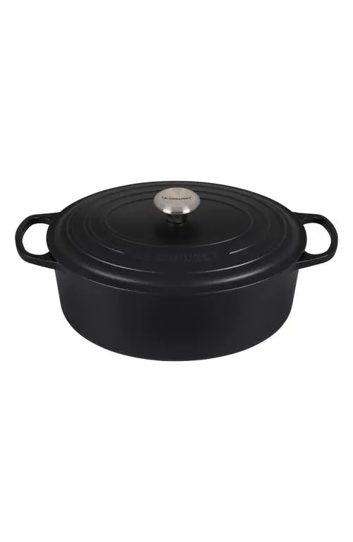 LE CREUSET Signature 6.75-quart Oval Enamel Cast Iron French/dutch Oven With Lid - Licorice