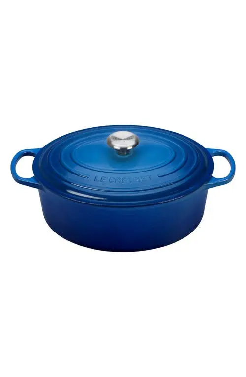 LE CREUSET Signature 6.75-quart Oval Enamel Cast Iron French/dutch Oven With Lid - Marseille