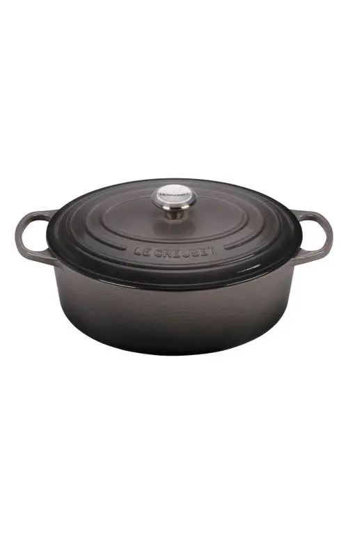 LE CREUSET Signature 6.75-quart Oval Enamel Cast Iron French/dutch Oven With Lid - Oyster