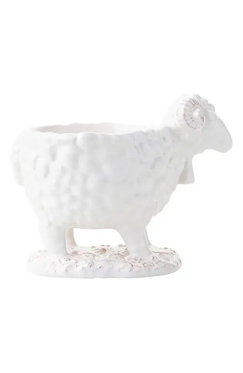 JULISKA Renoir Ram Ceramic Serving Bowl - Whitewash