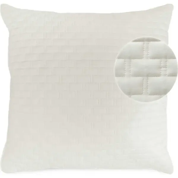 BEDVOYAGE Quilted Sham - Ivory