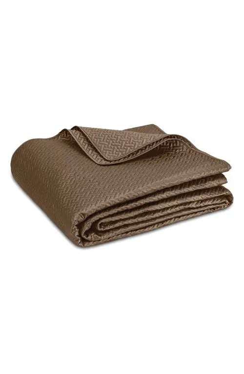 MATOUK Basket Weave Quilt - Mocha