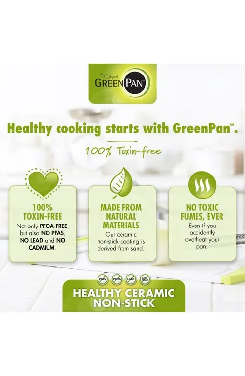 GREENPAN Valencia Pro 10-inch & 12-inch Anodized Aluminum Ceramic Nonstick Frying Pan Set