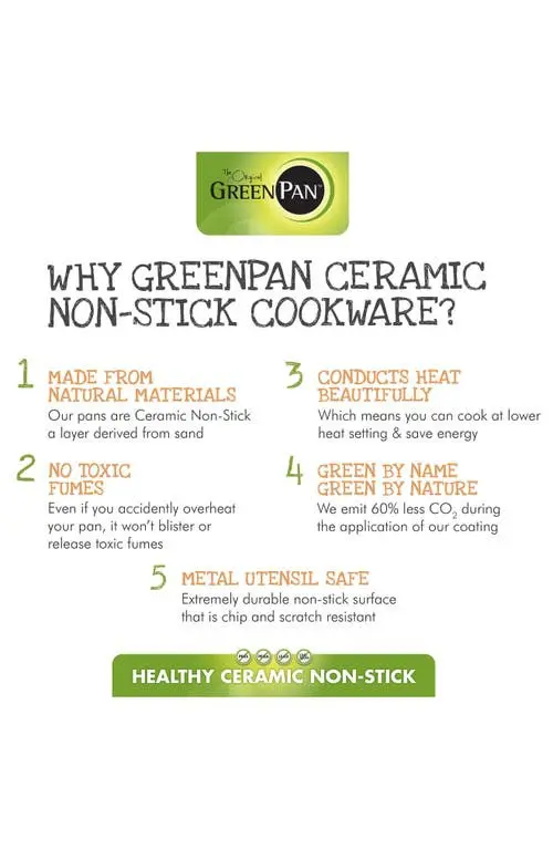 GREENPAN Valencia Pro 10-inch & 12-inch Anodized Aluminum Ceramic Nonstick Frying Pan Set