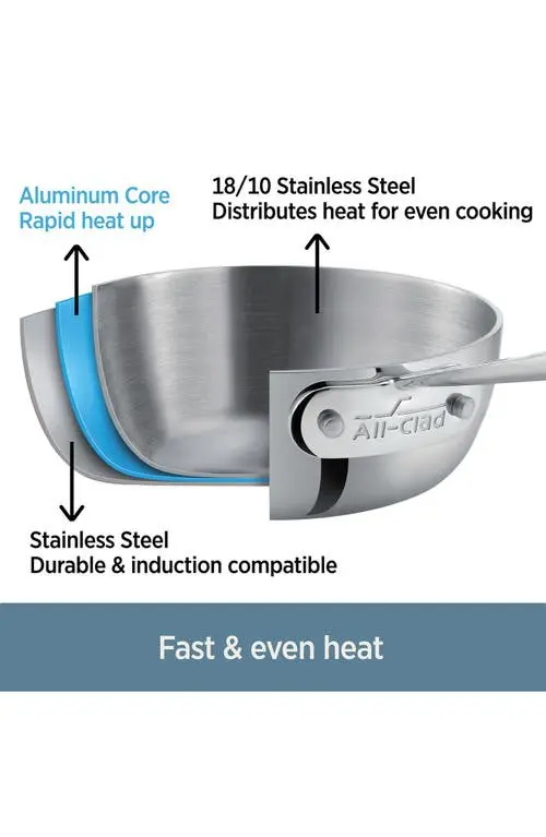 ALL-CLAD D3 10-inch Stainless Steel Fry Pan - Silver