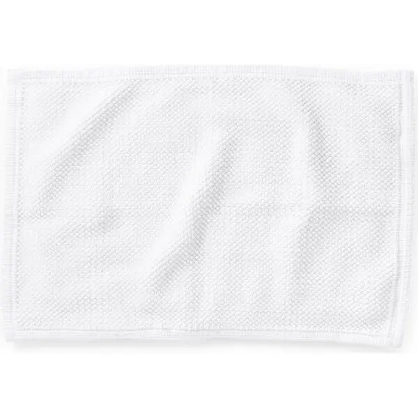 COYUCHI Pebbled Organic Cotton Bath Mat - Alpine White