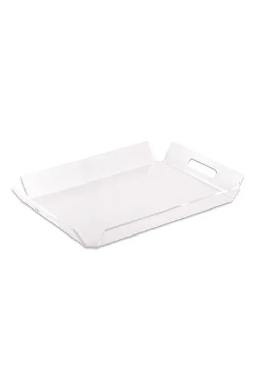 BEY-BERK Dezi Acrylic Serving Tray - Clear