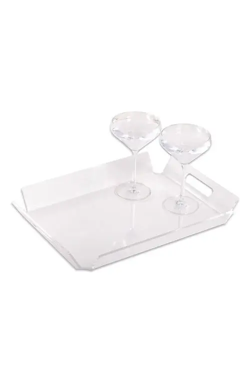 BEY-BERK Dezi Acrylic Serving Tray - Clear