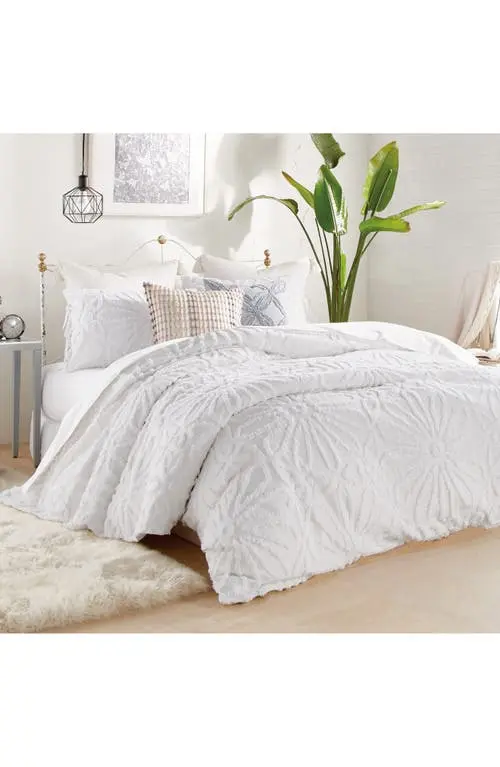 PERI HOME Chenille Medallion Comforter & Sham Set - White