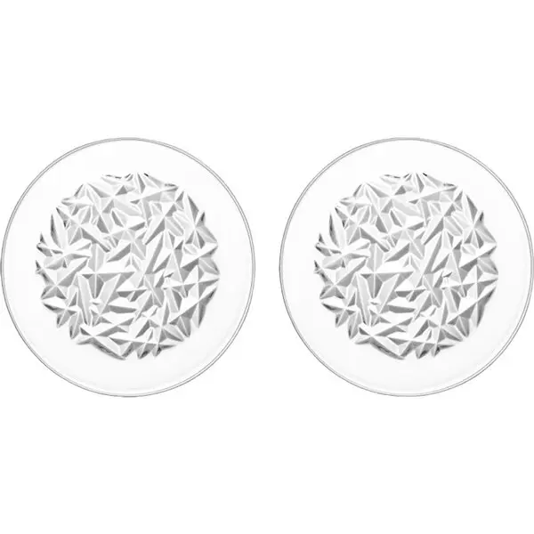 ORREFORS Carat Set Of 2 Side Plates - Clear