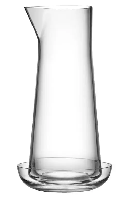 ORREFORS Informal Carafe With Catch Bowl - Clear