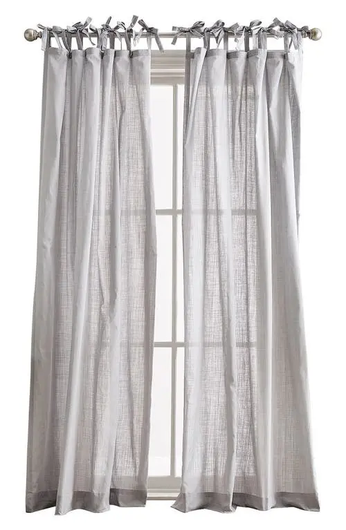 PERI HOME Set Of 2 Sheer Cotton Window Panels - Silver