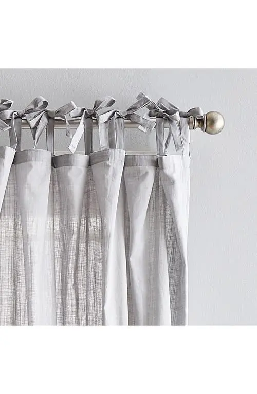PERI HOME Set Of 2 Sheer Cotton Window Panels - Silver