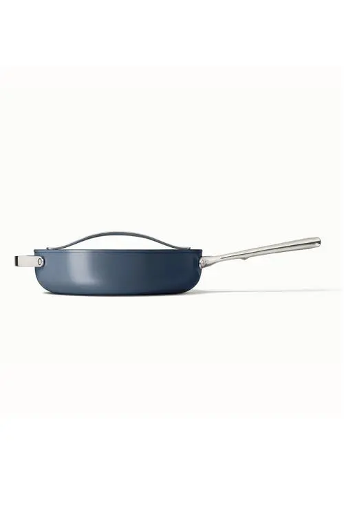 CARAWAY Nontoxic Ceramic Nonstick Sauté Pan With Lid - Navy