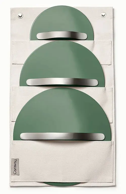 CARAWAY Non-toxic Ceramic Non-stick 7-piece Cookware Set With Lid Storage - Sage