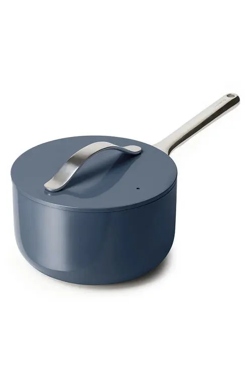 CARAWAY Nonstick Ceramic 3-quart Sauce Pan With Lid - Navy