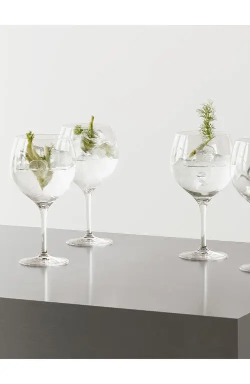 ORREFORS Set Of 4 Crystal Gin & Tonic Glasses