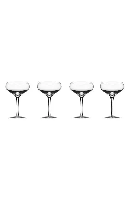 ORREFORS More Set Of 4 Crystal Coupe Cocktail Glasses - Clear