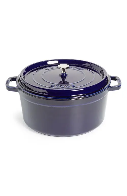 STAUB 9-quart Enameled Cast Iron Dutch Oven - Dark Blue