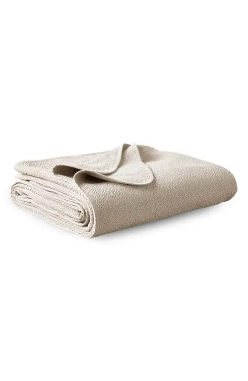 COYUCHI Honeycomb Organic Cotton Throw Blanket - Ivory