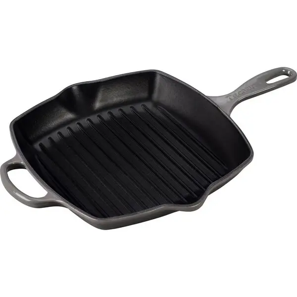 LE CREUSET 10 Inch Square Enamel Cast Iron Grill Pan - Sea Salt