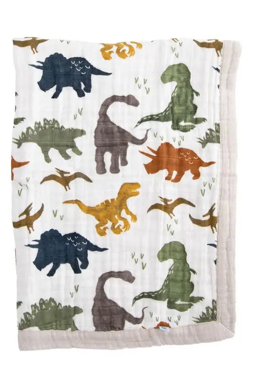 LITTLE UNICORN Cotton Muslin Baby Quilt - Dino Friends